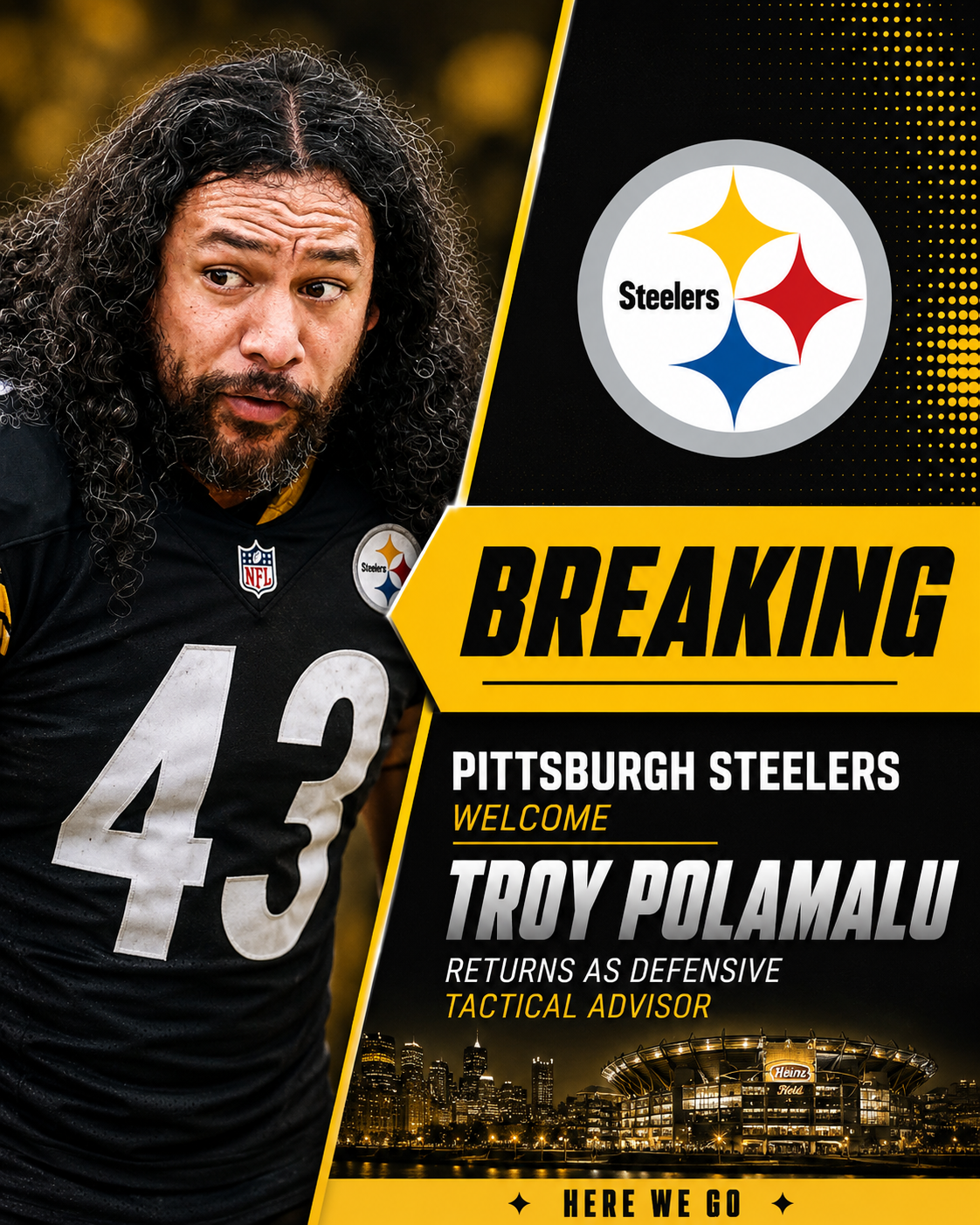 BREAKING: Troy Polamalu Returns to the Pittsburgh Steelers as Defensive ...